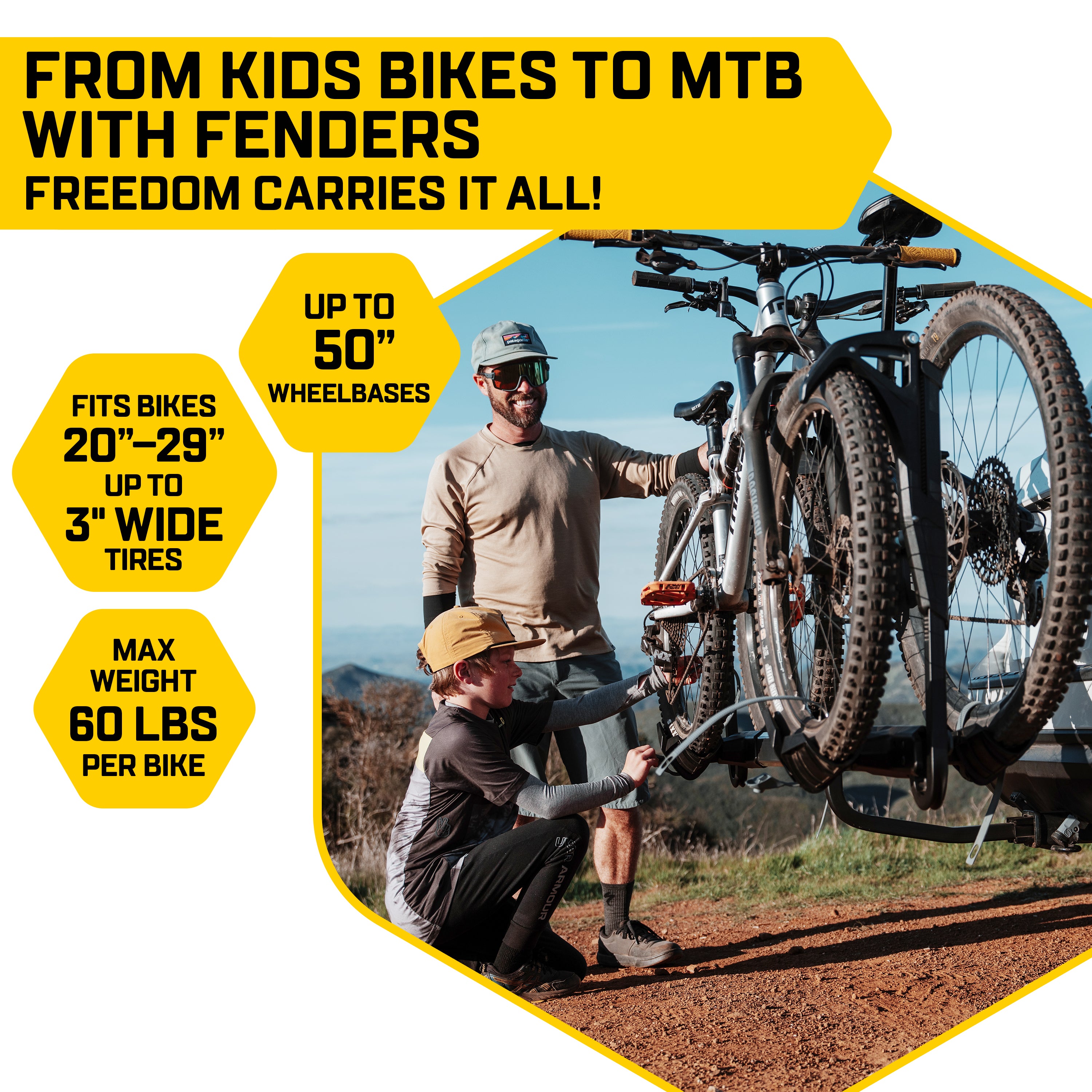 Saris Freedom 2-Bike Platform Rack, Fast Fit, Frame-Free Loading